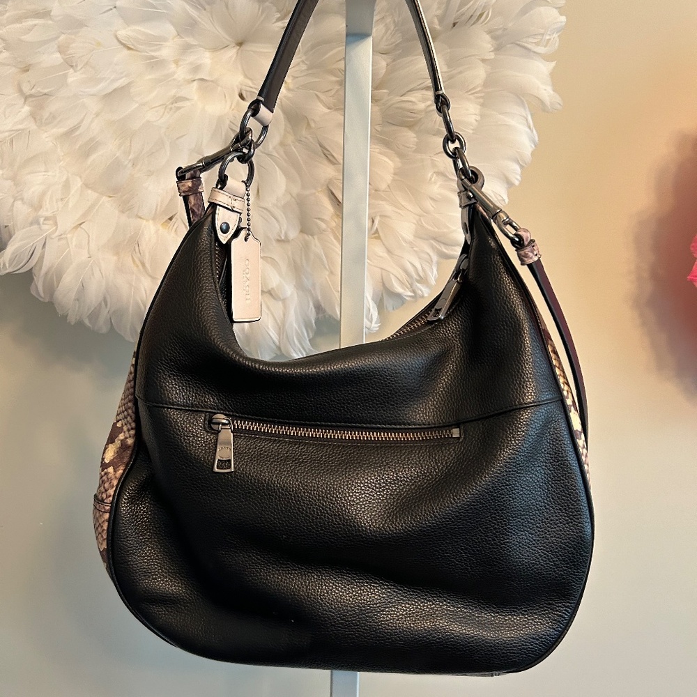 Coach Harley Hobo Embossed Snake Skin - Gem